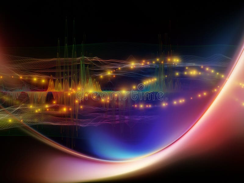 Digital Light Wave stock illustration. Illustration of progress - 153767955