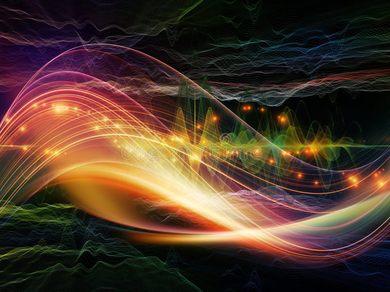Digital Light Wave stock illustration. Illustration of concept - 175655352