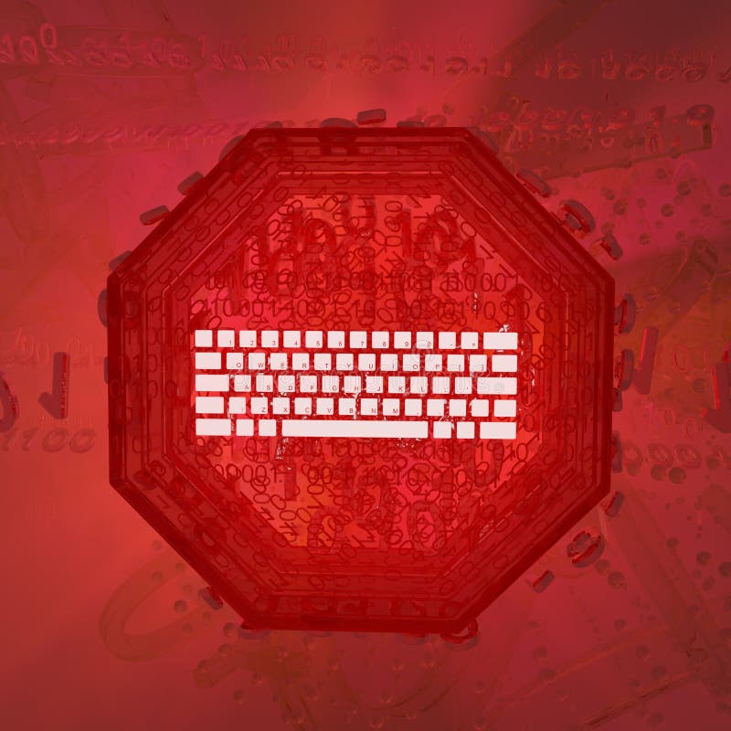 Digital Lights Stop Sign stock illustration. Illustration of computer ...