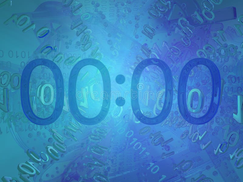 Digital Lights Zero Time stock illustration. Illustration of technology ...