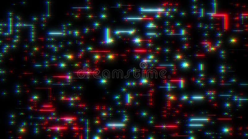 Digital Lines and Elements Pattern with Glitch Effect on Computer ...
