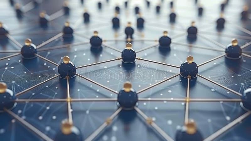 Digital Links Show the Future of Data Sharing and Teamwork Stock Photo ...