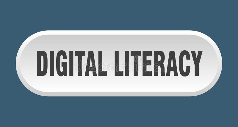 Digital literacy button stock vector. Illustration of template - 196836888