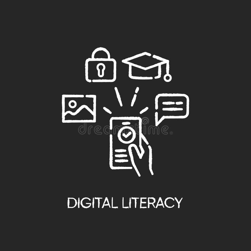 Digital Literacy RGB Color Icon Stock Vector - Illustration of ...