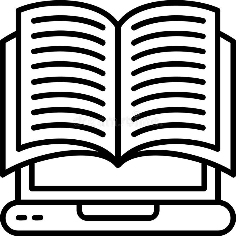 Digital Literacy Outline Vector Icon Stock Vector - Illustration of ...