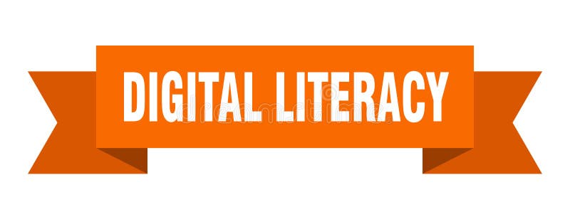 Digital literacy ribbon. stock vector. Illustration of peeler - 191260682