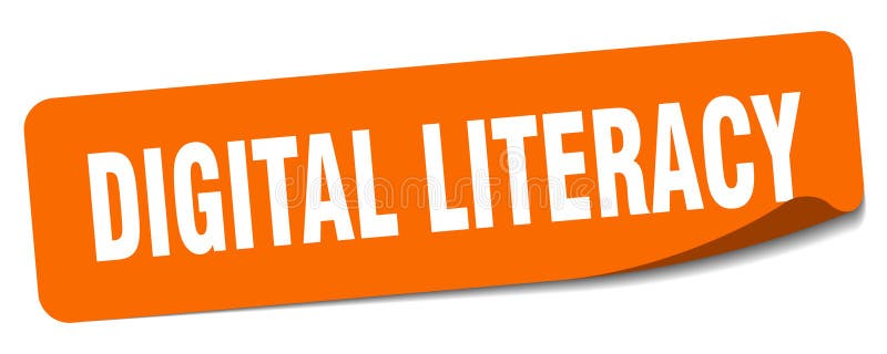 Digital Literacy Sticker. Digital Literacy Label Stock Vector ...