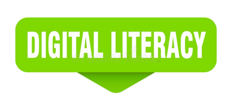 Digital Literacy Sticker. Digital Literacy Sign on Transparent ...