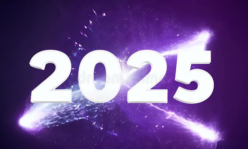 Digital Loading Screen Featuring 2025 in Glowing Text, with Bar ...