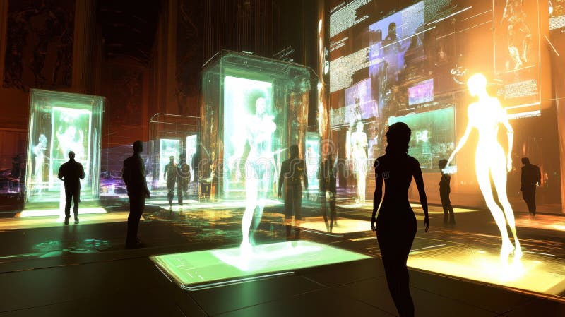 Digital Lobby Showcasing Avatars and Holographic Interfaces for Social ...
