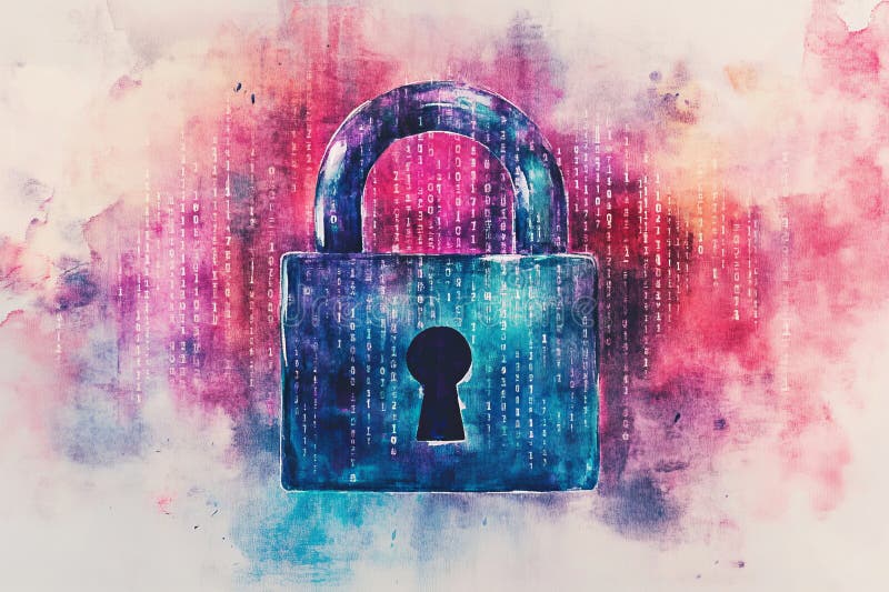 Digital Lock Concept Illustrating Security and Data Protection Ideas ...