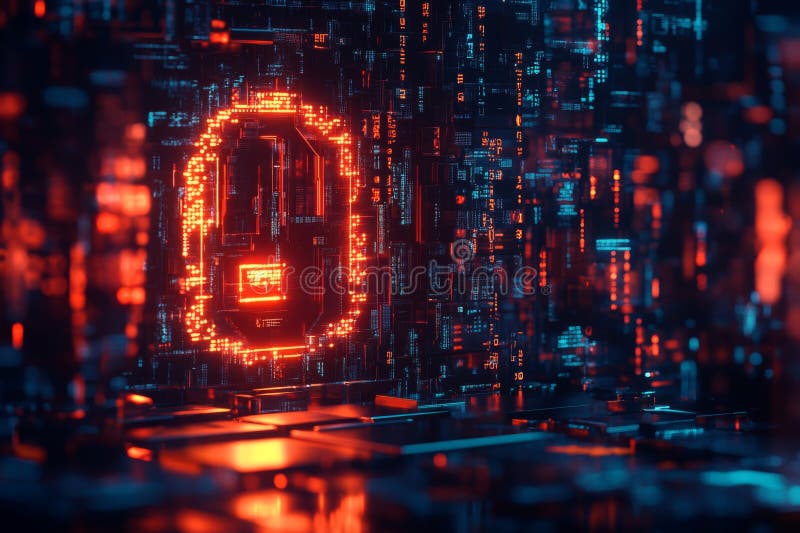 Data Security Lock Concept Art Stock Illustration - Illustration of ...