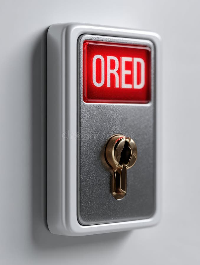 Digital Lock Displays Red Access Denied Alert Indicating Restricted ...