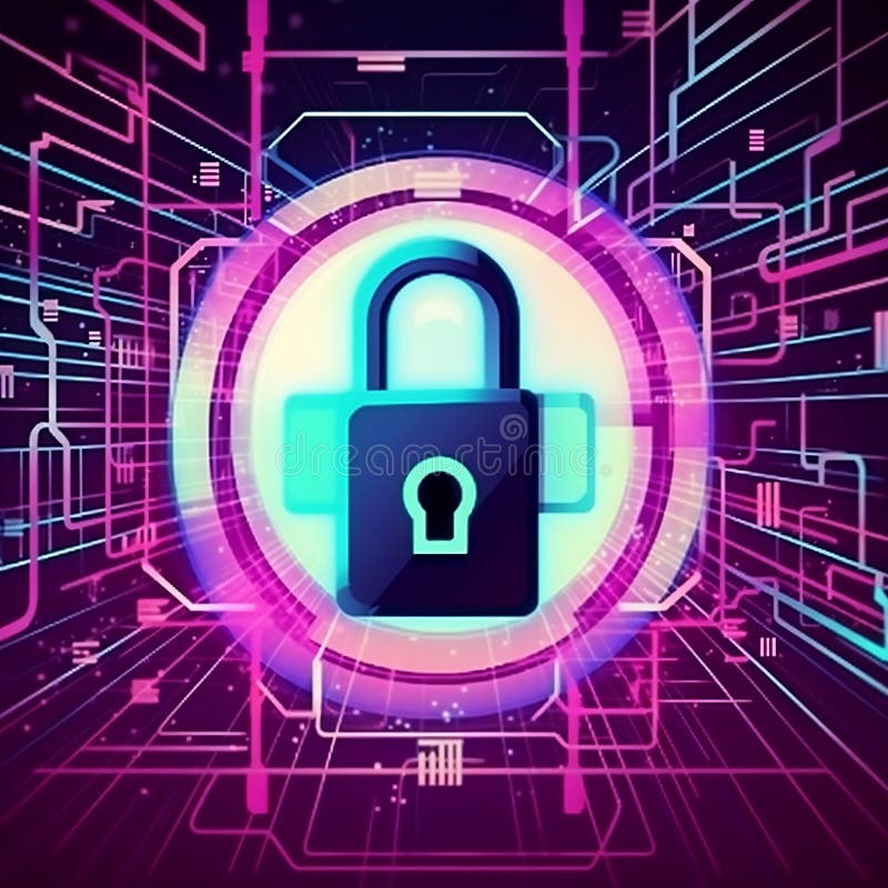 Cyber Security Lock - Digital Web Graphic Design - Privacy Stock ...