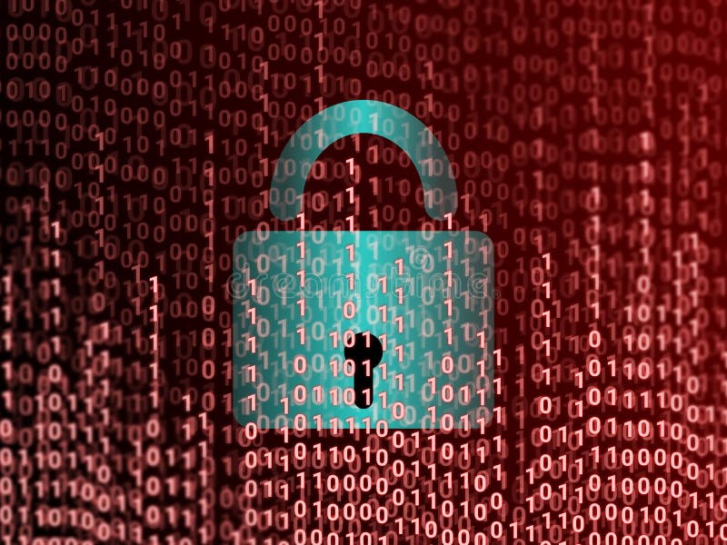 Digital Lock Illustration Image with Hanging Number Stock Illustration ...