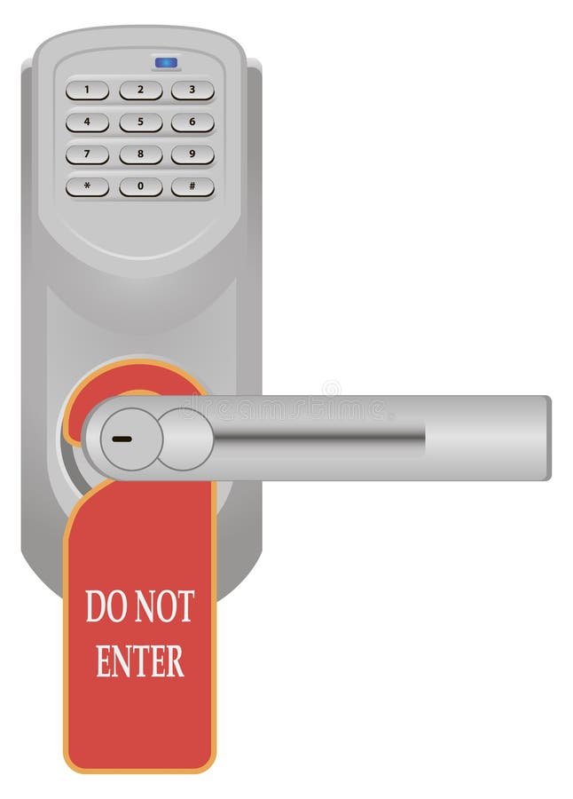 Digital lock stock vector. Illustration of keyless, restriction - 43223443