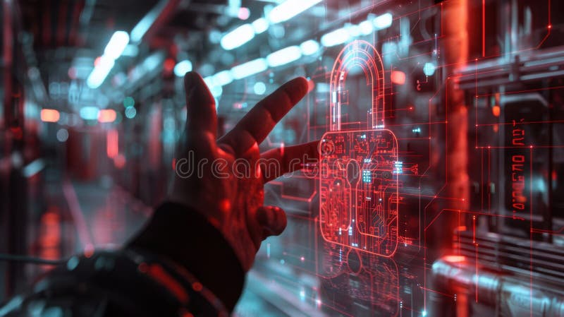 The Digital Lock Interface. AI Generated Stock Image - Image of digital ...