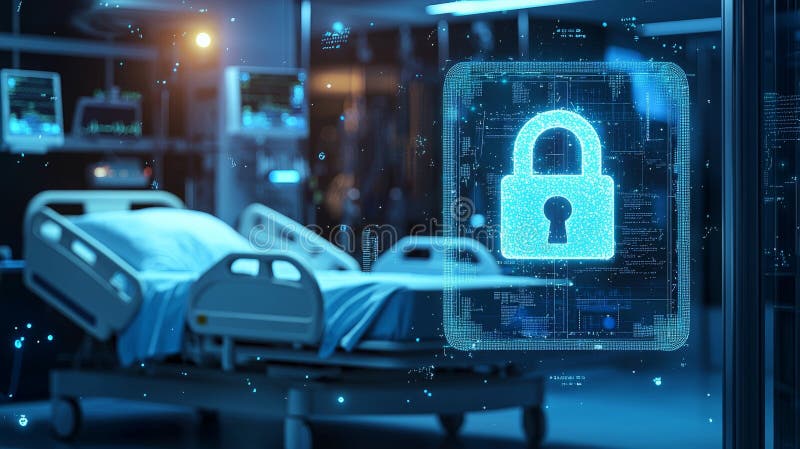 A Digital Lock Over the Bed Signifies the Security and Privacy of ...