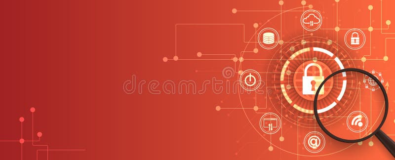 Digital Lock Protect Data Flow in Global Network Stock Vector ...