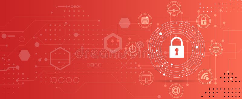 Digital Lock Protect Data Flow in Global Network Stock Vector ...