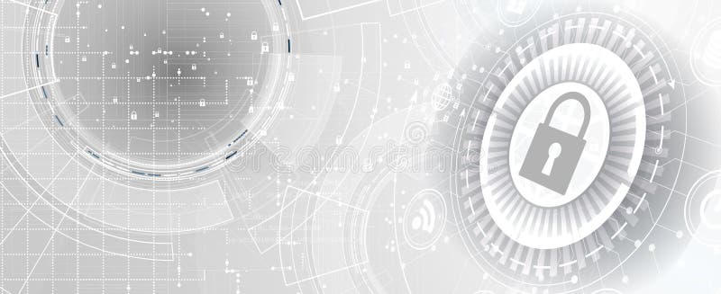 Digital Lock Protect Data Flow in Global Network Stock Vector ...