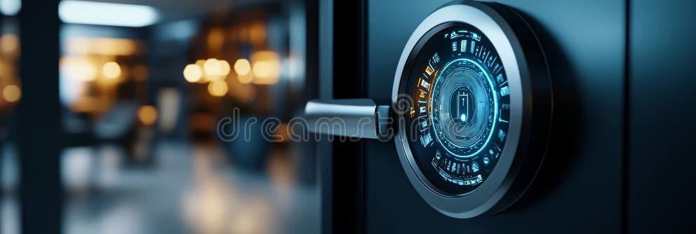 Digital Lock Secured on a Modern Safe in a Sleek Office Setting during ...