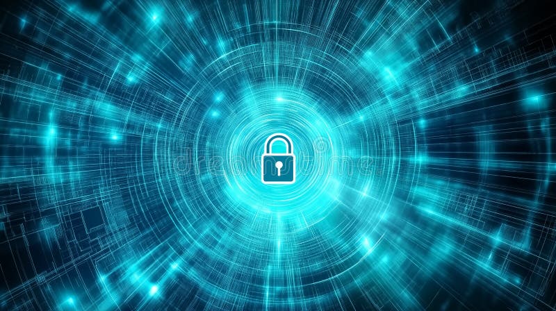 A digital lock symbol stock illustration. Illustration of lock - 373656543