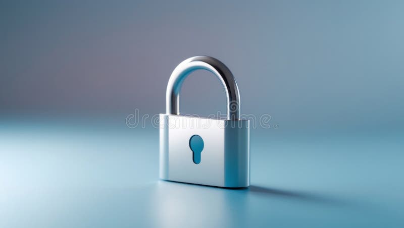 Digital Lock Symbol Representing Data Security in a Modern Technology ...