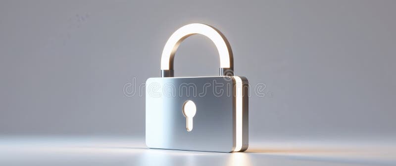 Digital Lock Symbol on a Screen Highlights Security Measures in Modern ...