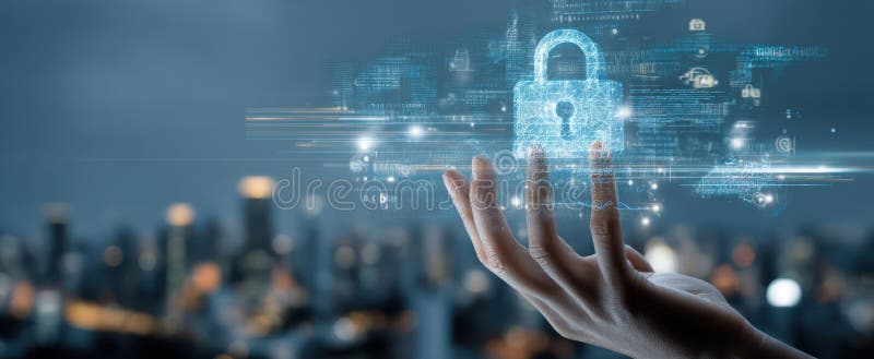 The Digital Lock Symbolizing Advanced Cybersecurity Solutions in Modern ...