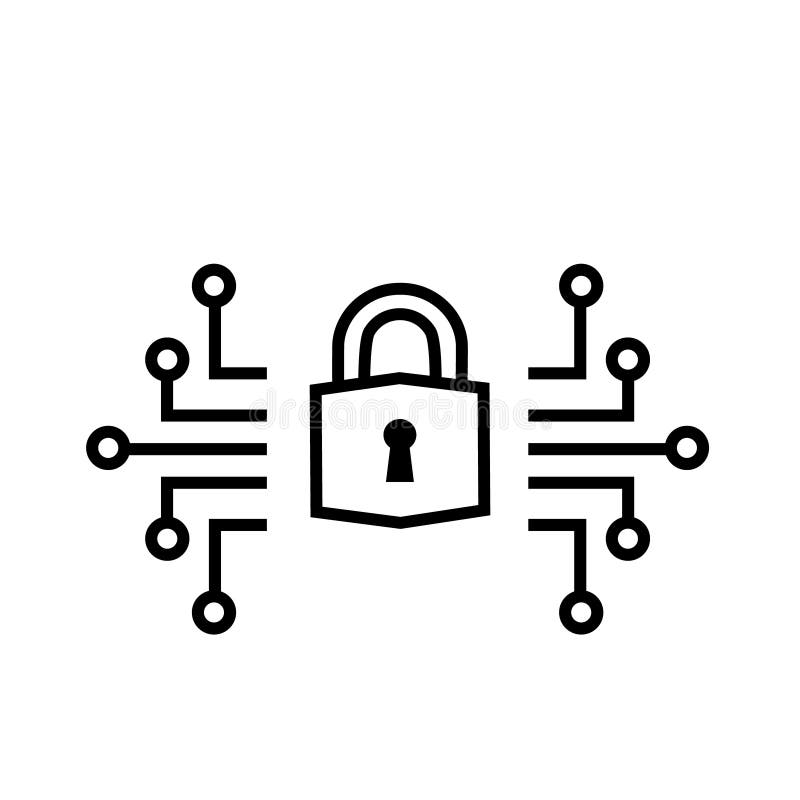 Digital Lock Vector Icon. Locked Illustration Sign. Security and ...