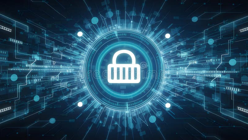 Digital Lockdown: Cybersecurity in Networking. Concept Cybersecurity ...