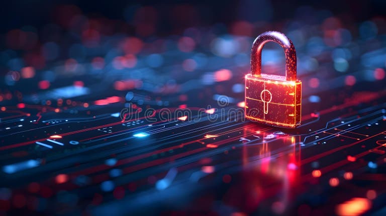 Digital Lockdown: Secure Data Encryption. Concept Online Privacy, Cybersecurity Measures, Data ...