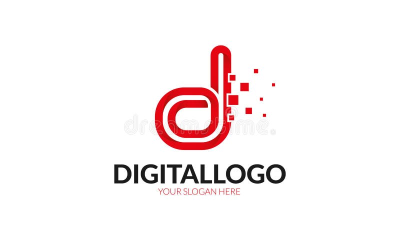Digital Logo stock illustration. Illustration of identity - 93067311