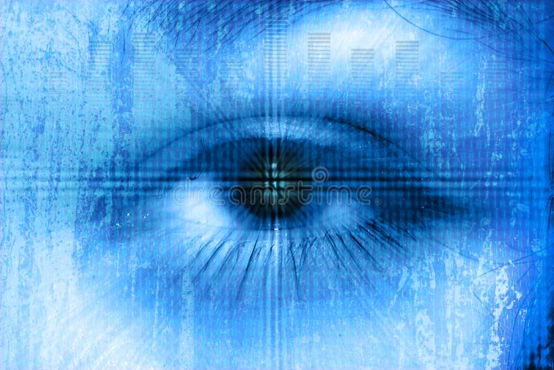 Digital Look into the Future Stock Illustration - Illustration of ...