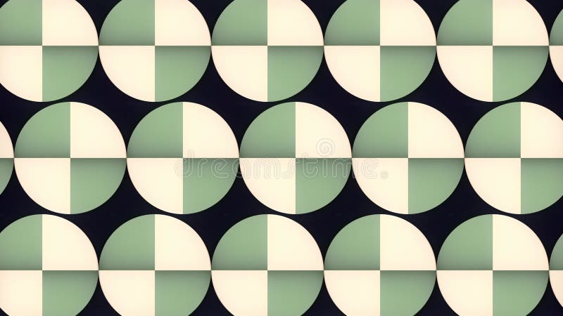 Digital Loop Animation with a Repeating Geometric Pattern. 3d Rendering ...