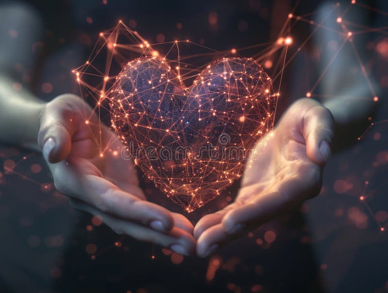 Digital Love Concept stock illustration. Illustration of affection ...