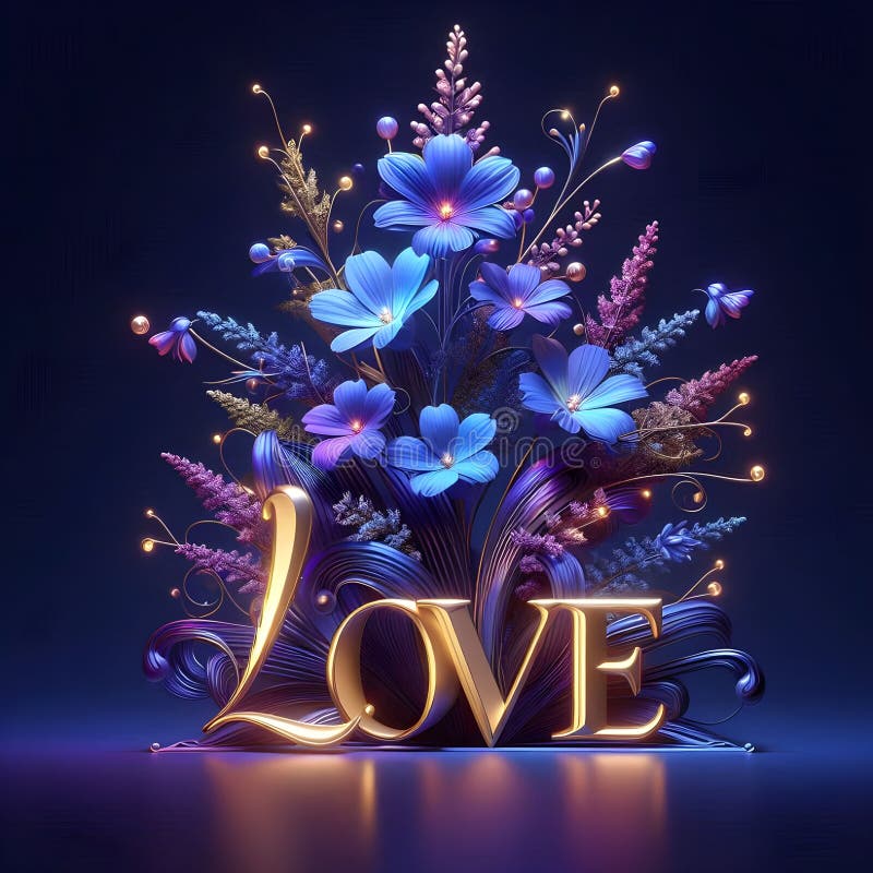 Digital Love. stock illustration. Illustration of blue - 323936100