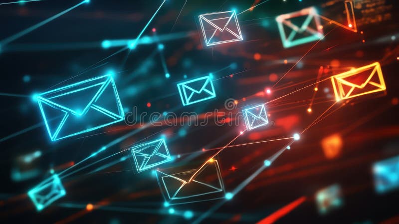 Digital Mail Concepts with Glowing Envelopes and Dynamic Connections ...