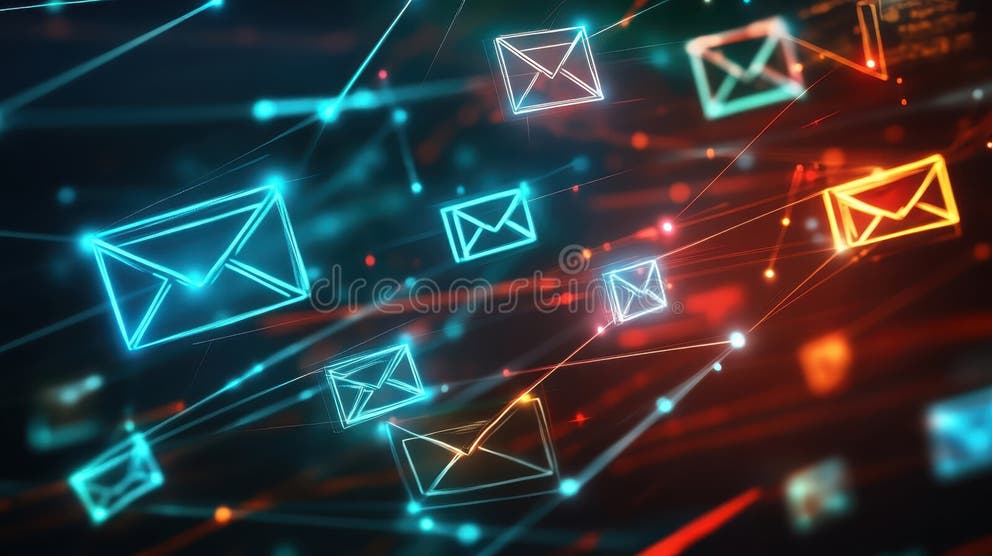 Digital Mail Concepts with Glowing Envelopes and Dynamic Connections ...