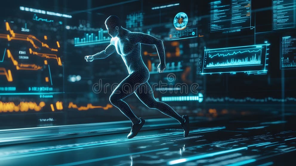 Wireframe Human Runner Stock Illustrations – 264 Wireframe Human Runner ...