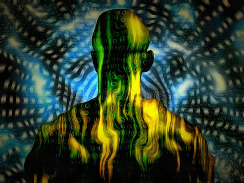 Digital man stock illustration. Illustration of light - 123067254