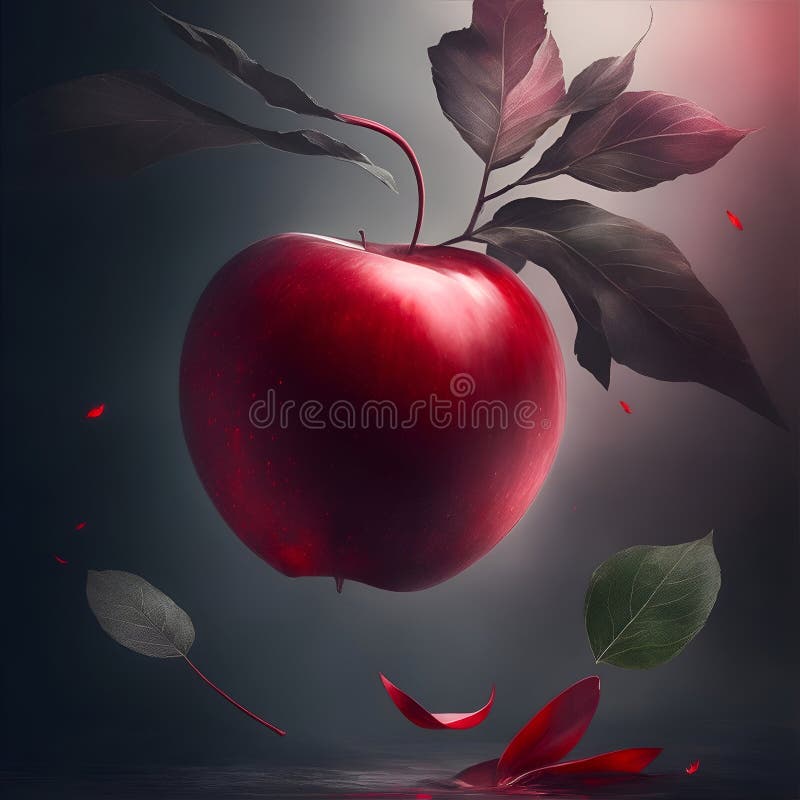 Digital Manipulation a Red Apple with a Sense of Dynamic Motion Ai ...