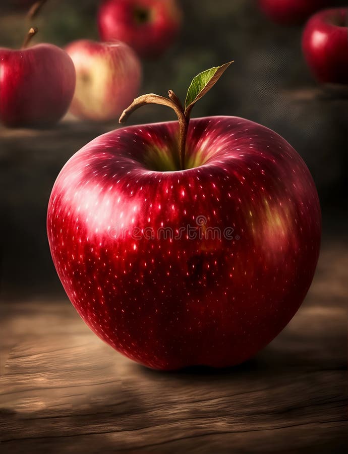 Digital Manipulation a Red Apple with a Sense of Dynamic Motion Ai ...