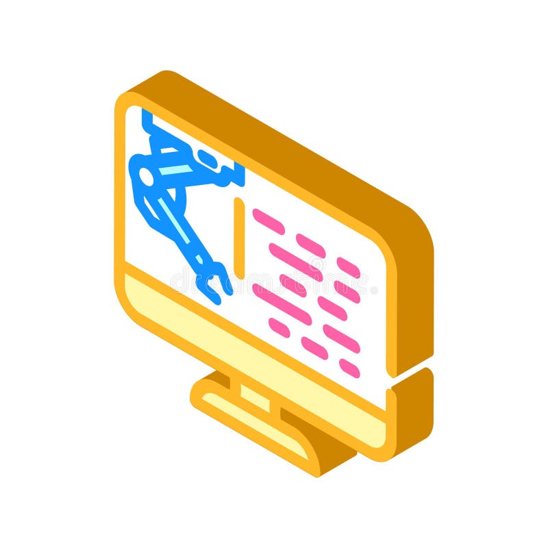 Digital Manufacturing Engineer Isometric Icon Vector Illustration Stock ...