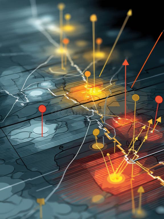 Digital Map Displays Active Conflict Points and Export Arrows ...