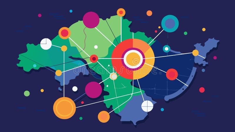 A Digital Map Overlaid with Colorcoded Data Points Shows Predicted ...