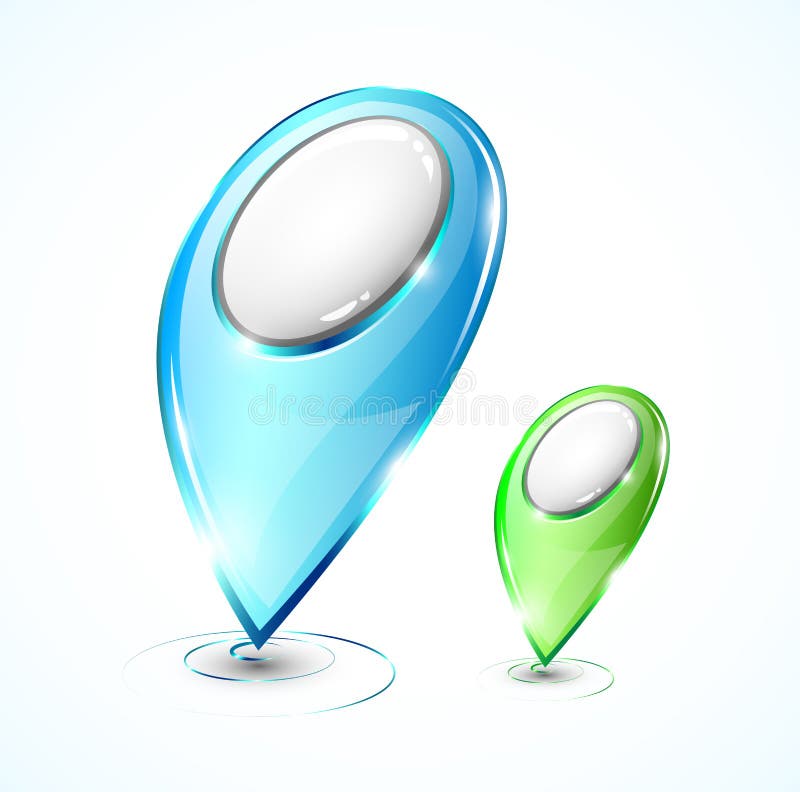 Digital map pins stock illustration. Illustration of navigation - 43092159