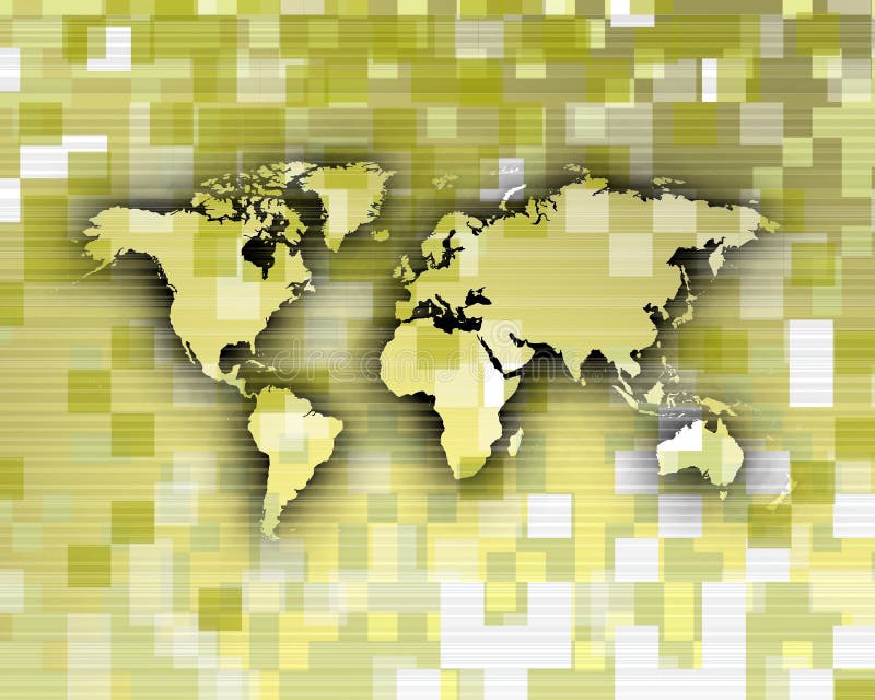 DIGITAL MAP of the WORLD with PIXELS and SHADOWS Stock Illustration ...