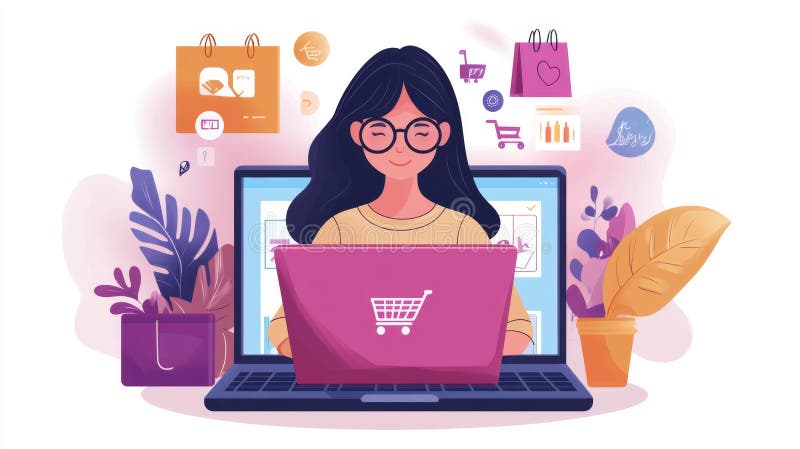 Digital Marketer Developing an E-commerce Strategy for Success Stock ...